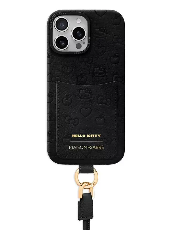 MAISON DE SABRE X Hello Kitty Sling Iphone 16 Pro Max Case - Black