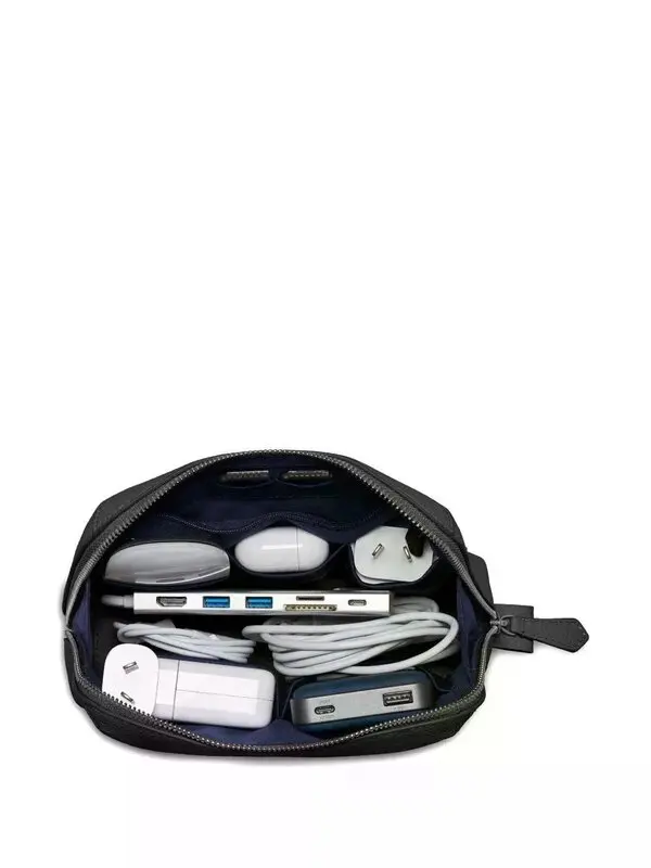 MAISON DE SABRE Textured Leather Tech Pouch - Black