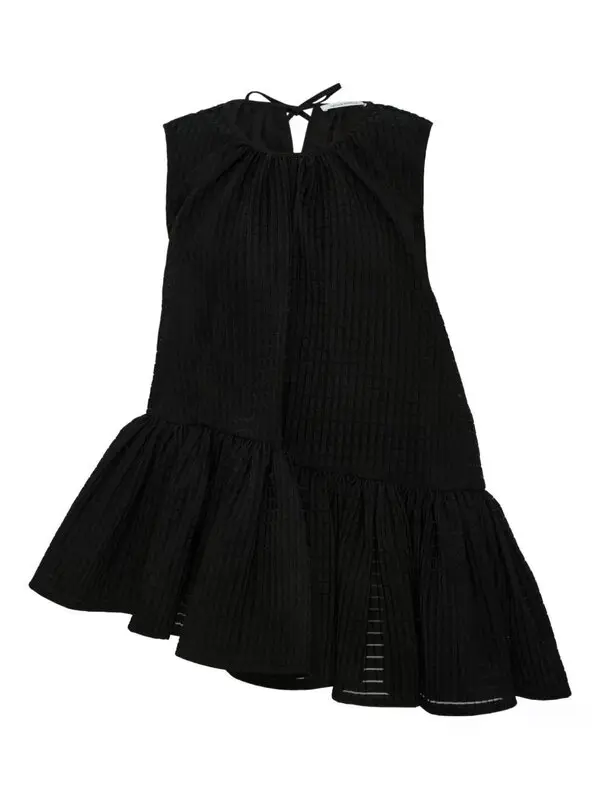 Cecilie Bahnsen Bettina Asymmetric Sleeveless Top - Black