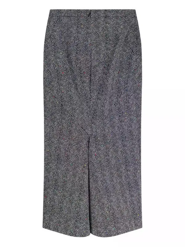 Givenchy Midi Pencil Skirt With Herringbone Pattern