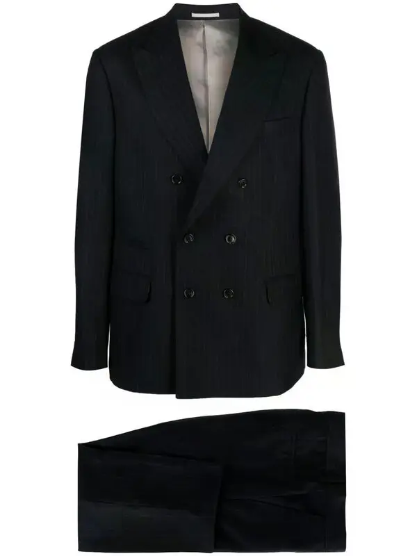 Brunello Cucinelli Chalk-stripe Double-breasted Suit