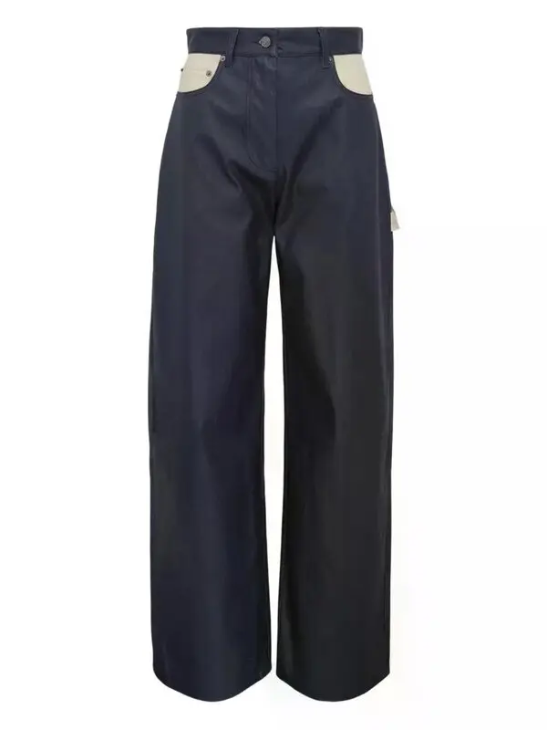 LEE MATHEWS Henry Panelled Trousers - Blue