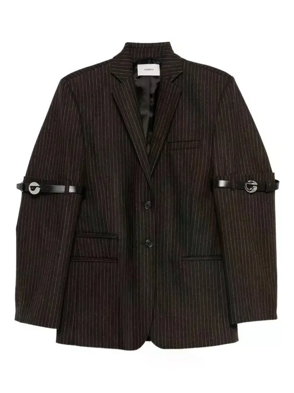 Coperni Pinstriped Blazer With Belted Sleeves