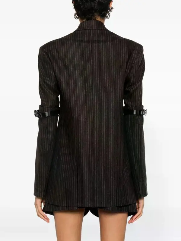 Coperni Pinstriped Blazer With Belted Sleeves