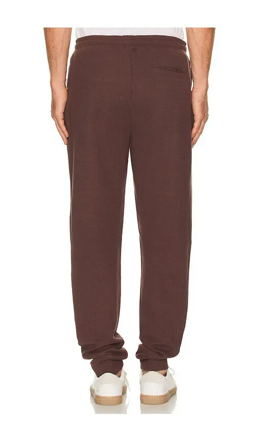 Onia Waffle Jogger In Brown - Java