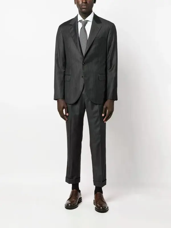 Brunello Cucinelli Chalk-stripe Virgin-wool Blazer