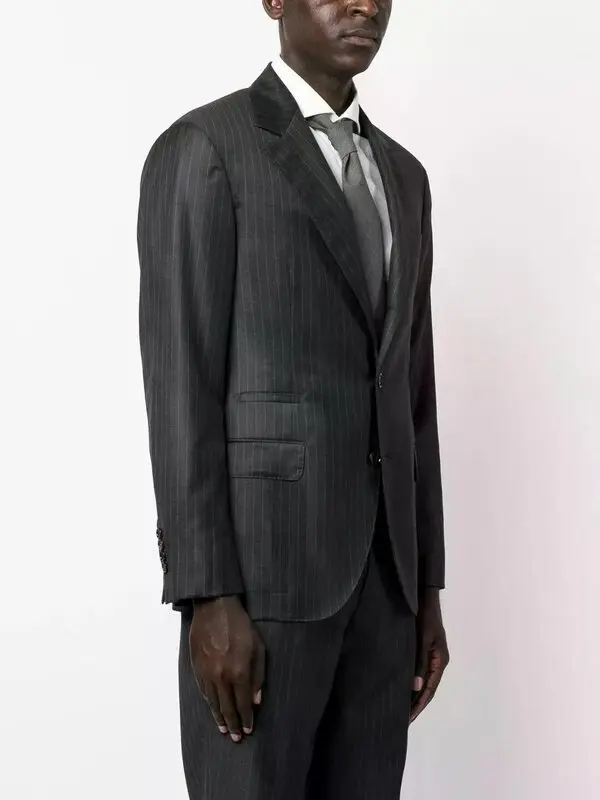 Brunello Cucinelli Chalk-stripe Virgin-wool Blazer