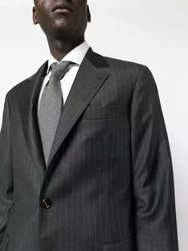 Brunello Cucinelli Chalk-stripe Virgin-wool Blazer