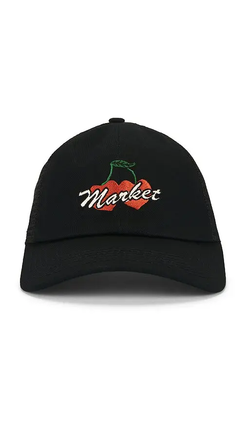 MARKET Double Cherries Trucker Hat - Pirate Black