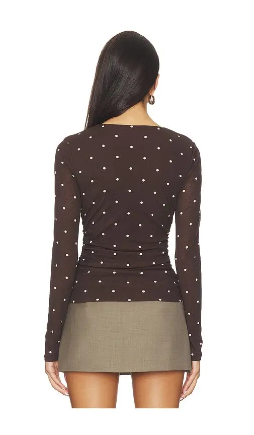 Rails Georgina Top - Cocoa Polka Dots