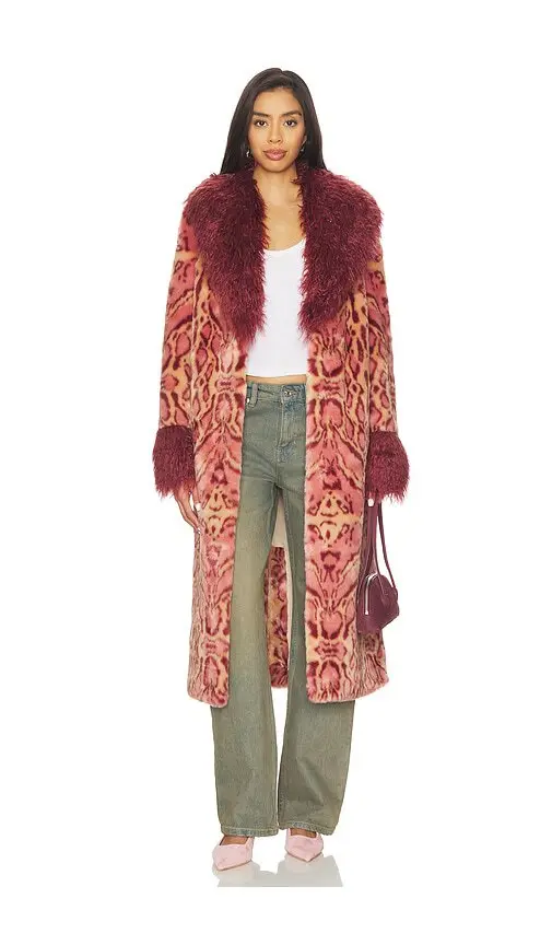 UNREAL FUR Cuvée Rose Coat - Rouge