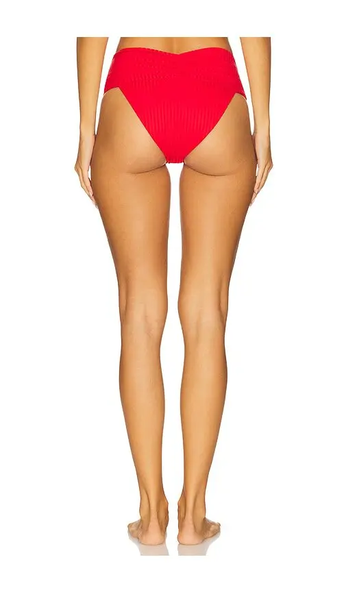 L*Space Eco Ocean Rib Bardot Classic Bottom - Flame