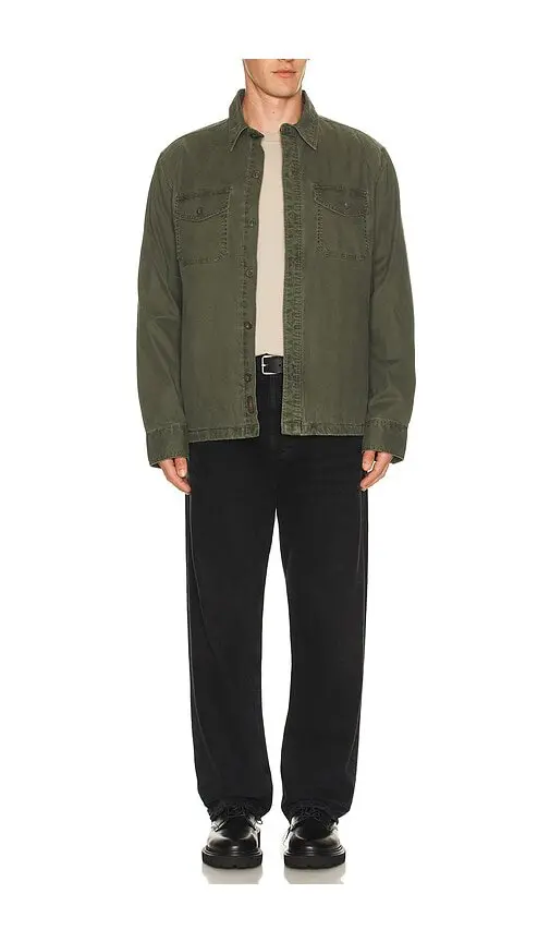Faherty Brand Lakeside Cpo Shirt In Green - Fall Evergreen