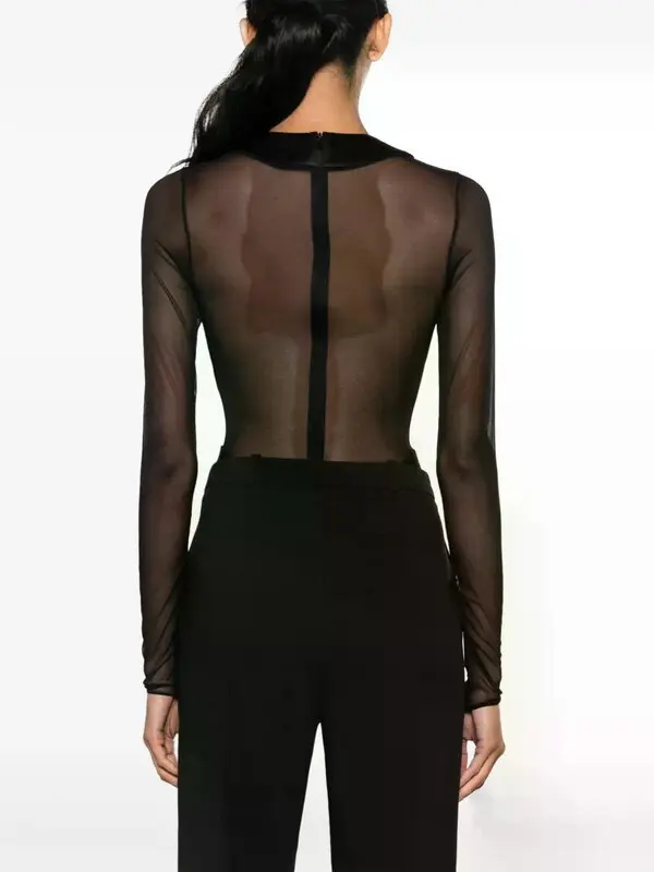 LAQUAN SMITH Satin-trim Bodysuit