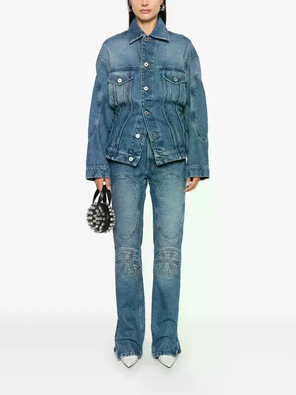 JEAN PAUL GAULTIER Lace-up Denim Jacket