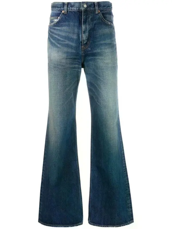 Saint Laurent 70's Whiskering Effect Bootcut Jeans