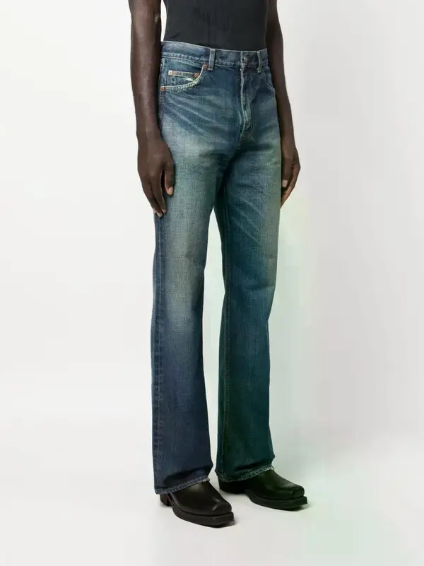 Saint Laurent 70's Whiskering Effect Bootcut Jeans