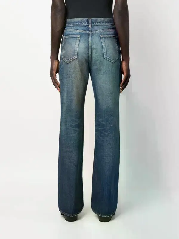 Saint Laurent 70's Whiskering Effect Bootcut Jeans