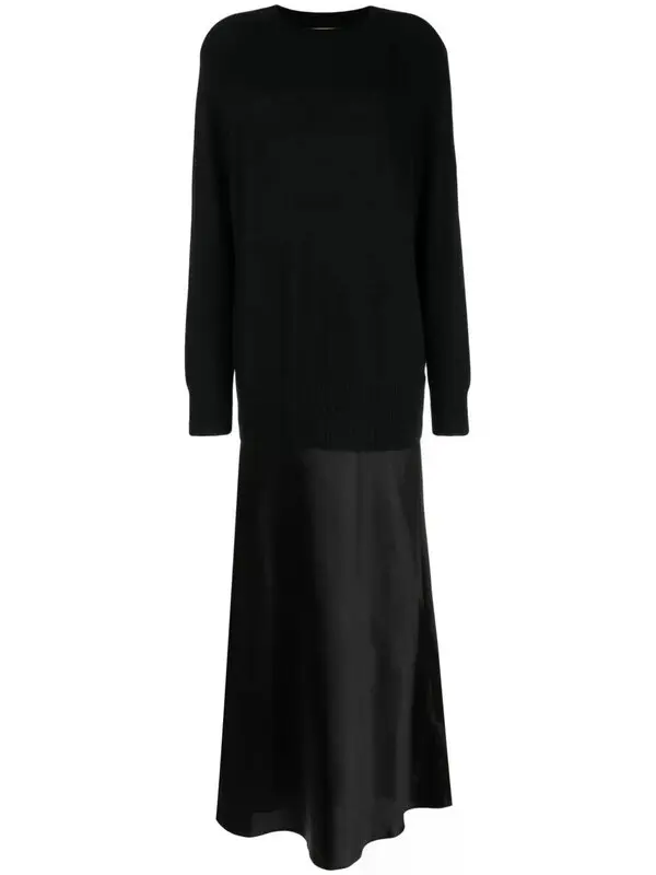 Christopher Esber Monument Layered Cashmere Dress - Black