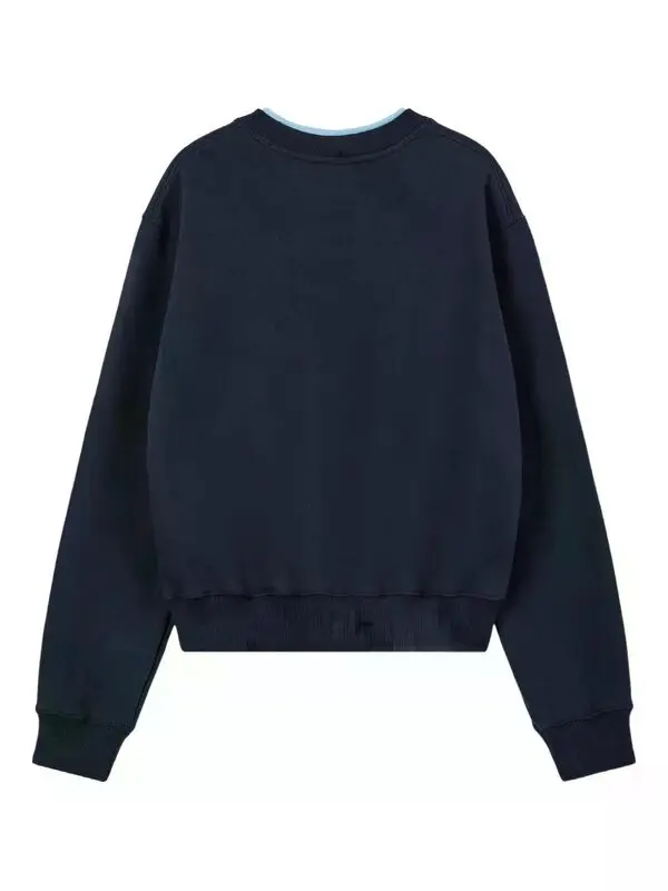 REST&RECREATION Logo-detail Layered-neck Sweatshirt - Blue