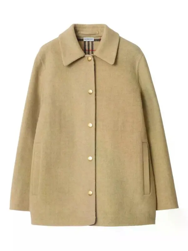Burberry Check-lined Wool Overshirt - Neutrals