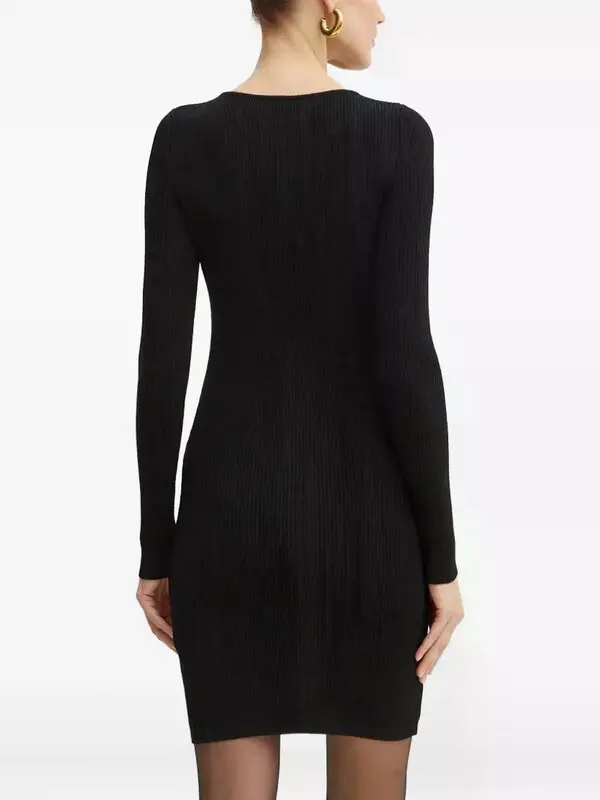 SIMONA CORSELLINI Flower Appliqué Cutout Mini Dress
