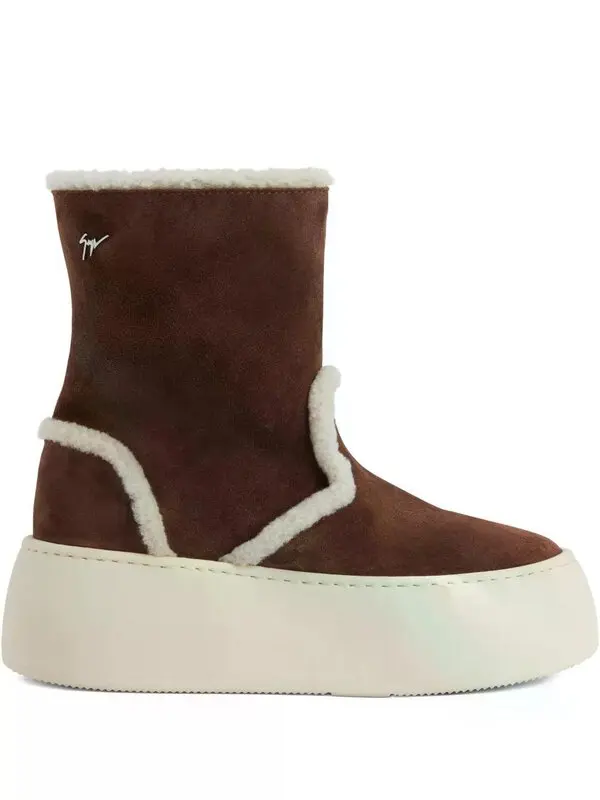 GIUSEPPE ZANOTTI Gz League Shearling Platform Boots