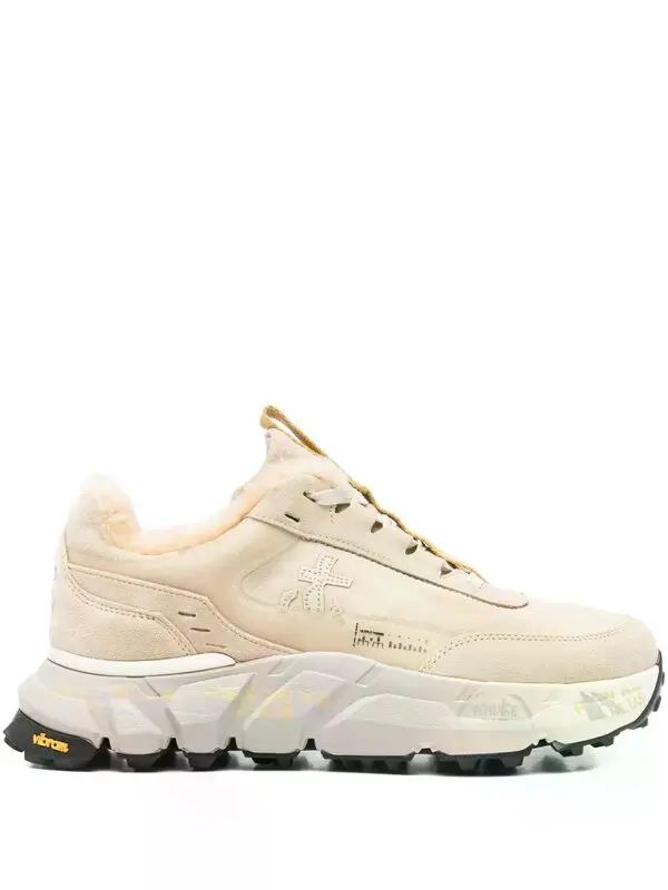 Premiata Fur-trim Sneakers