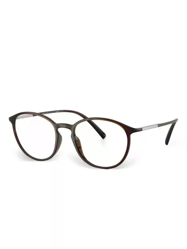 Giorgio Armani Round Frame Eyeglasses - Brown