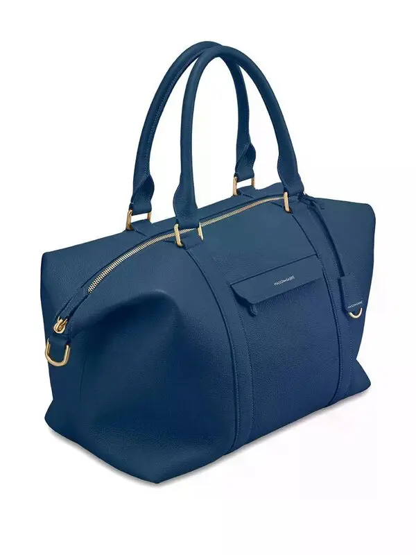 MAISON DE SABRE Large Leather Weekender Bag - Blue