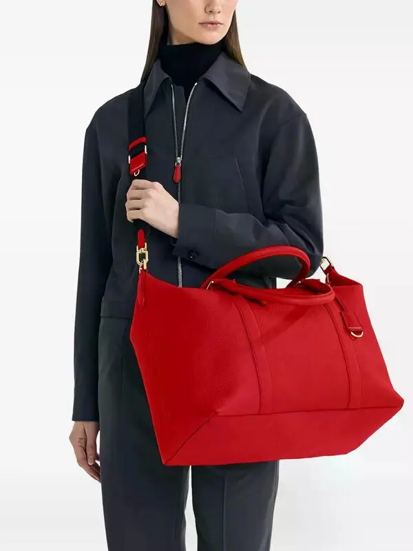 MAISON DE SABRE Leather Weekender Bag - Red
