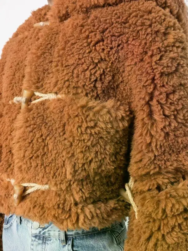 Rokh Faux-fur Hooded Duffle Jacket