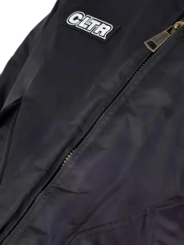 CULTURA Zip Bomber Coat With Logo Detail