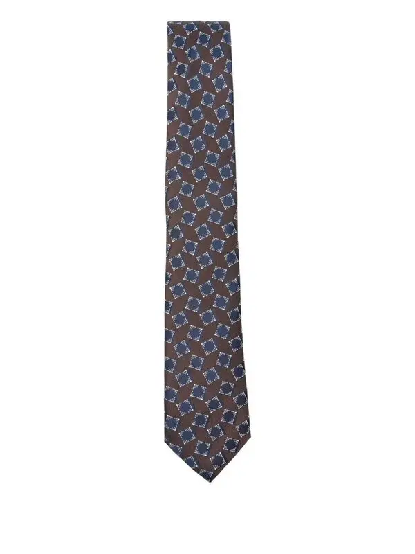 Giorgio Armani Woven Neck Tie - Brown