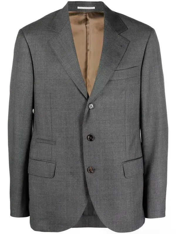 Brunello Cucinelli Single-breasted Wool Blazer