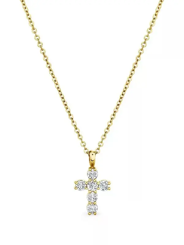 ANITA KO 18k Yellow Diamond Cross Pendant Necklace - Gold