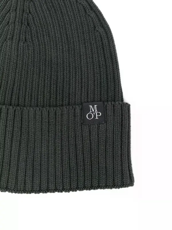 Marc O'polo Ribbed Logo Cap - Green