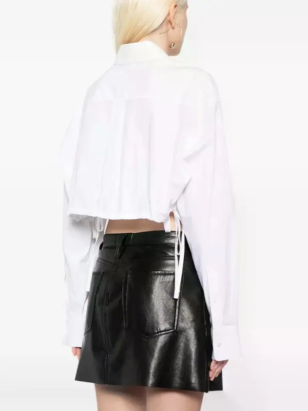 Alexander Wang Rhinestone-embellished Cropped Shirt