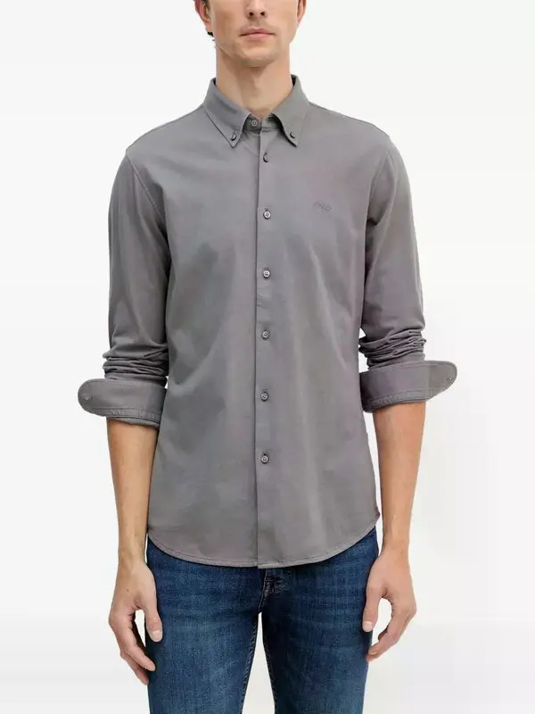 BOSS Long-sleeve Cotton Shirt - Grey