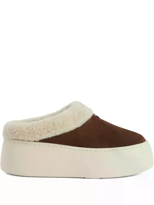 GIUSEPPE ZANOTTI Gz League Shearling Platform Slippers