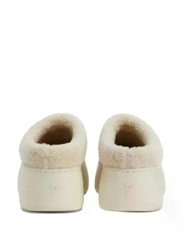 GIUSEPPE ZANOTTI Gz League Shearling Platform Slippers