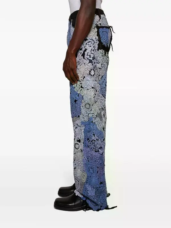 EARTHLING VIP Poetic Lust Crochet Denim Jeans - Blue