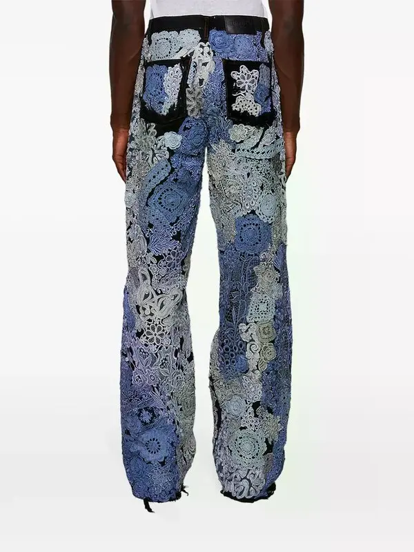 EARTHLING VIP Poetic Lust Crochet Denim Jeans - Blue