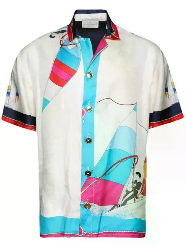 J. LOGAN HOME Odilon Silk Short-sleeved Shirt - White