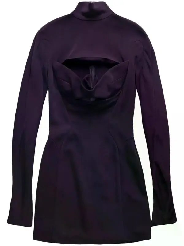MUGLER Slice Long-sleeve Minidress