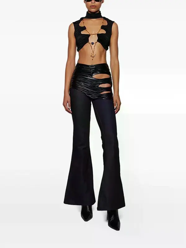 DI PETSA Draped Bootcut Jeans