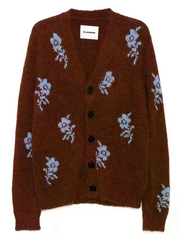 JIL SANDER Floral Print Cardigan