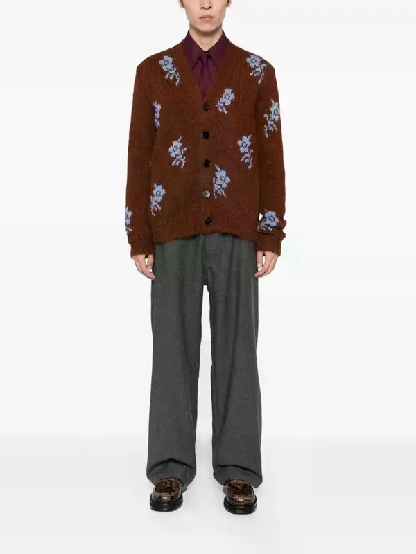 JIL SANDER Floral Print Cardigan