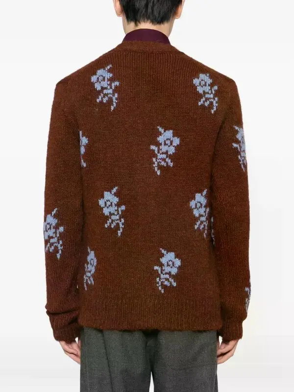 JIL SANDER Floral Print Cardigan