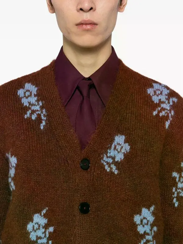 JIL SANDER Floral Print Cardigan